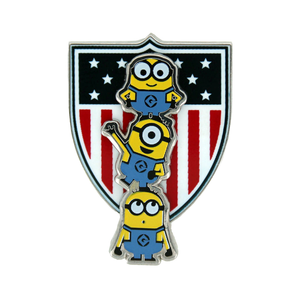Minions x Team USA Shield Stacked Lapel Pin – Honav USA